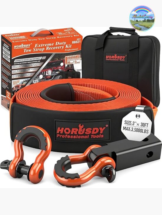 Other | Nylon Heavy Duty Tow Strap Recovery Strap 3x3ft 35000 Lbs ...